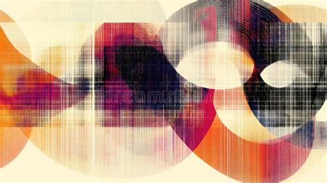 Abstract Composition Featuring Overlapping Shapes And Vibrant Colors Creating A Dynamic Visual