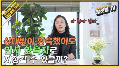 상대방이 양육했어도 임시 양육자로 지정될 수 있을까 YouTube
