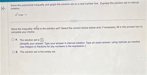 Solve The Polynomial Inequality And Graph The
