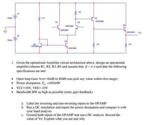 Solved Given The Operational Amplifier Circuit Chegg