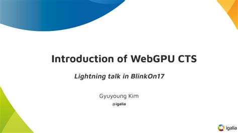 Introduction Of Webgpu Cts Ppt