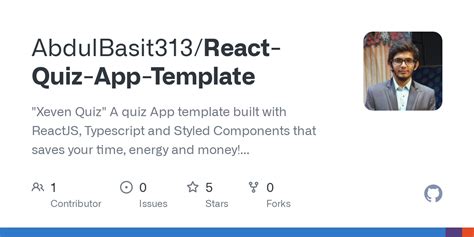 Github Abdulbasit313react Quiz App Template Xeven Quiz A Quiz App