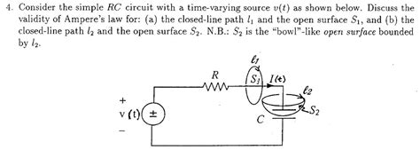 Solved 4 Consider The Simple RC Circuit With A Time Varying Chegg Com