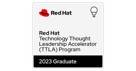 2023 Red Hat Technology Thought Leadership Accelerator Graduate Was Issued By Red Hat To Damien
