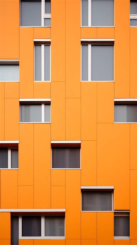 Orange Decorative Facade Panels For Exterior Cladding Abstract