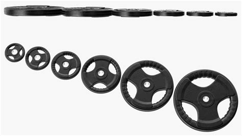 올림픽 트라이 그립 웨이트 플레이트 세트 3d 모델 39 3ds Blend C4d Fbx Max Ma Lxo Obj Free3d