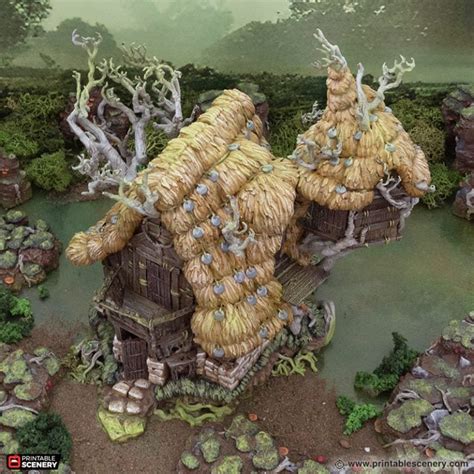 Swamp Wizards Hut Printable Scenery