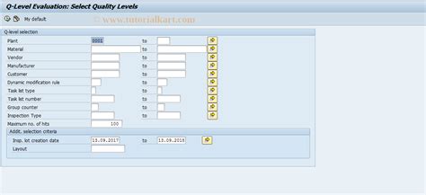QDH2 SAP Tcode Q Level Evaluation Display Data