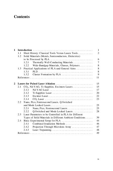Pdf Pulsed Laser Ablation Of Solids