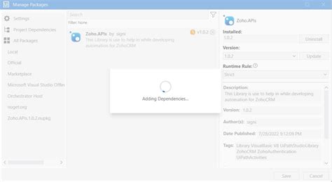 Zoho Crm Api Rpa Component Uipath Marketplace Overview