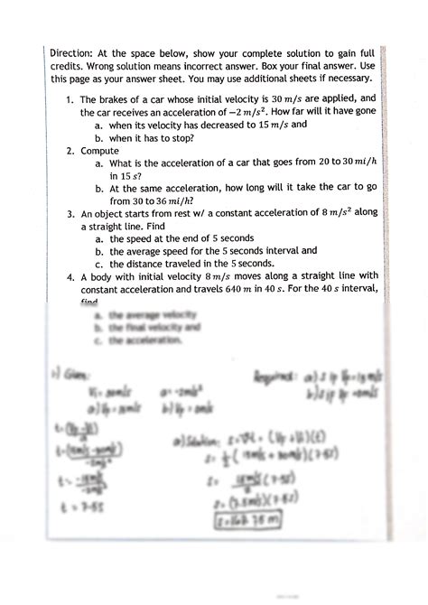 SOLUTION Physics Sample Solved Problems Studypool