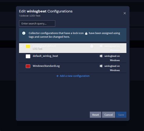 Cannot Unassign Winlogbeat Config From Sidecar Confirmation Dialog Appears Behind Modal Window