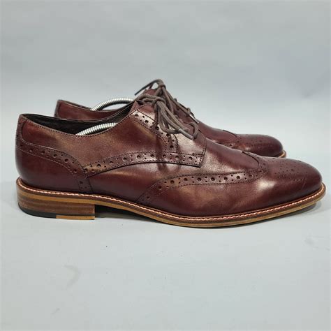 Joseph Abboud Wingtip Oxford Brouge Mens Dress Shoes Size 12 Chestnut