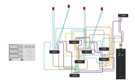 Circuit Design 4 Bit J K Flip Flop Up Down Counter Tinkercad
