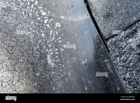 A Dynamically Burnt Metal Surface With Rust Bubbles And Structures Of Disturbances Currents And