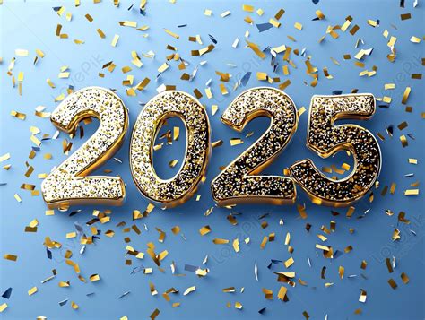 색종이 배경으로 3d 황금 빛나는 2025 텍스트 효과 Png 일러스트 무료 다운로드 Lovepik