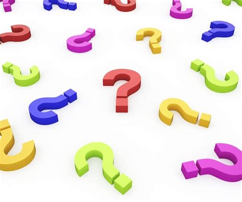 Premium Photo Colorful Question Marks Isolated On White 3d Render