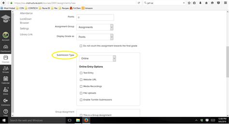 Canvas Assignment Submission Types College Of Nursing Technical Support
