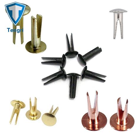Carbon Steel Mushroom Head Brass Nickel Plate Bifurcated Rivet Steel