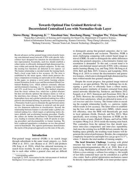 Pdf Towards Optimal Fine Grained Retrieval Via Decorrelated Centralized Loss With Normalize