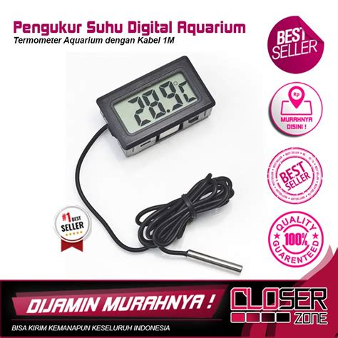 Jual Mini LCD Digital Thermometer Hygrometer Temperature Mesin Tetas Telur Dengan Kabel Shopee
