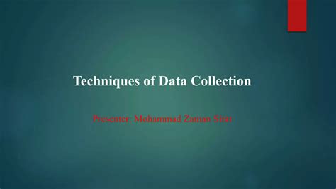 Techniques Of Data Collectionpptx