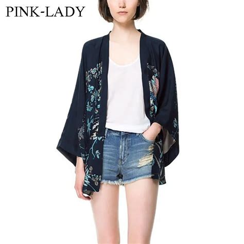Summer Thin Casual Outerwear Women Batwing Sleeve Phoenix Flower Print