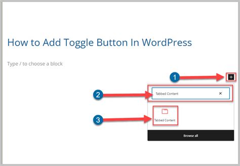 How To Add A Toggle Button In Wordpress 3 Easy Steps