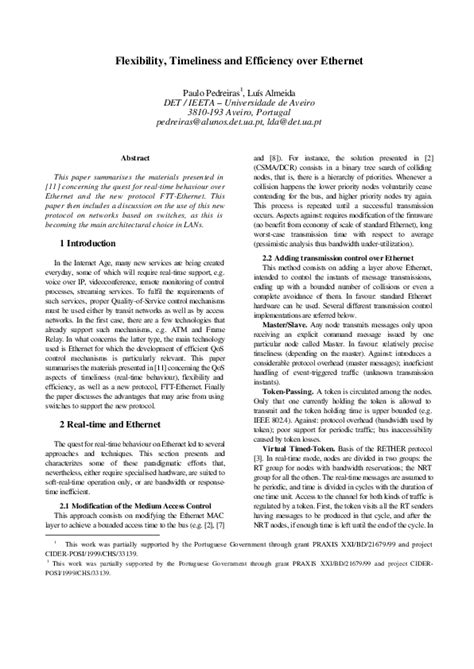 Pdf Flexibility Timeliness And Efficiency Over Ethernet