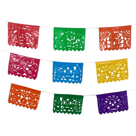 Mexican Day Of The Dead Papel Picado Banners Vibrant Handcrafted Decor