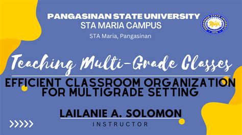 Multigrade Classroom Organization Efficient Strategies