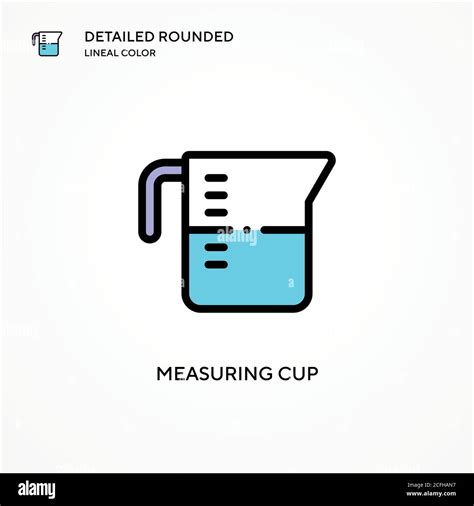 Measuring Cup Vector Icon Modern Vector Illustration Concepts Easy To
