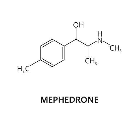 Premium Vector Mephedrone Drug Molecule Formula Structure