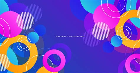 다채로운 기하학적 추상 배경은 원형 모양 효과 장식으로 밝은 공간에 레이어를 겹칩니다 현대 그래픽 디자인 요소 멤피스 스타일 개념 웹 배너 전단지 카드 표지 또는 브로셔 0