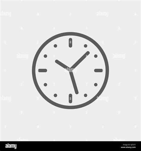 Clock Thin Line Icon Stock Vector Image Art Alamy