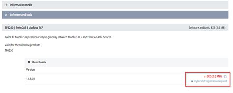 Beckhoff TwinCAT TF Modbus TCP Function
