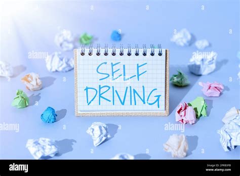 Handwriting Text Self Driving Internet Concept Autonomous Vehicle Ability To Navigate Without