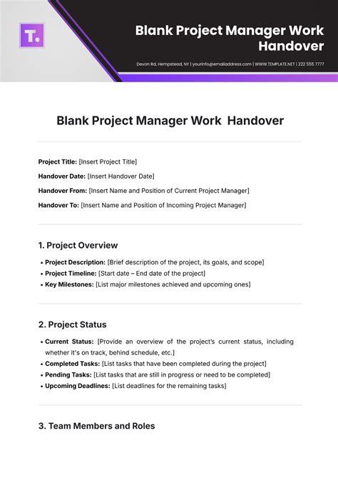 Free Handover Protocol Template To Edit Online