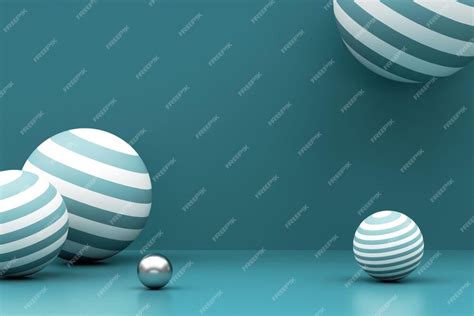 Premium Photo Abstract 3d Render Of Spheres Composition With
