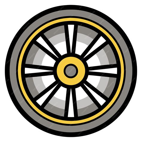 Wheel Clipart Cartoon Style Vector Illustration Premium Ai Generated