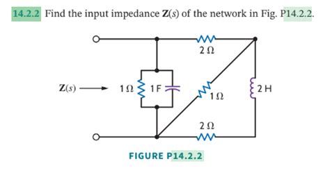 Solved Find The Input Impedance Z S Of The Network In Chegg