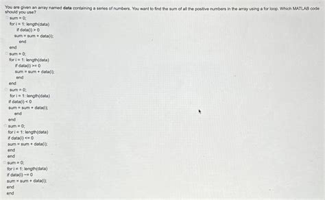 Solved You Are Given An Array Named Data Containing A Series