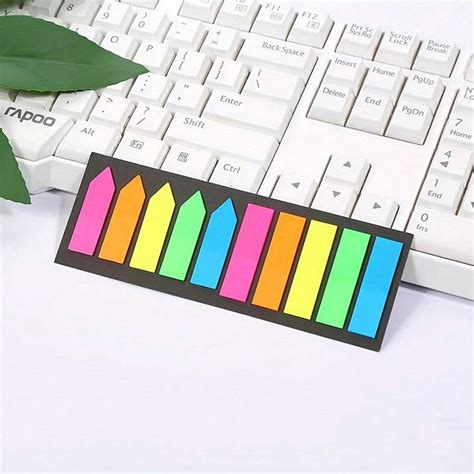 200 Pages Sticky Notes Small Adhesive Notes Film Text Strips Paste Marker Text Strips Sticky