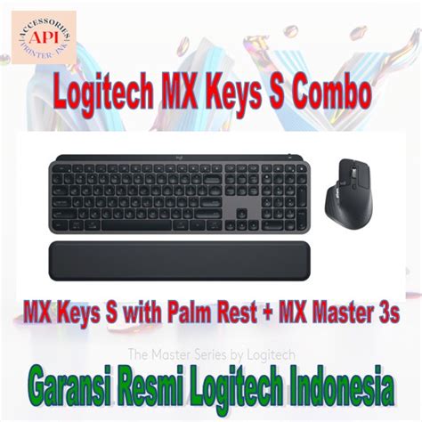 Jual Logitech Mx Keys S Combo Mx Keys S Dengan Palm Rest Mx Master 3s Shopee Indonesia