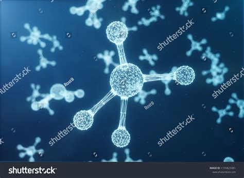Digital Molecules Atoms Bacground Low Polygoanl Stock Illustration 1155823381 Shutterstock