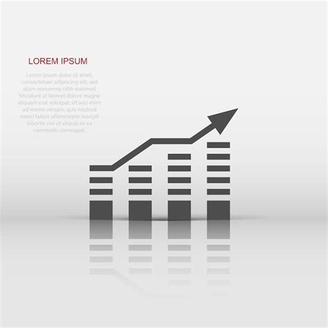 Premium Vector Chart Graph Icon In Flat Style Arrow Grow Vector Illustration On White Isolated