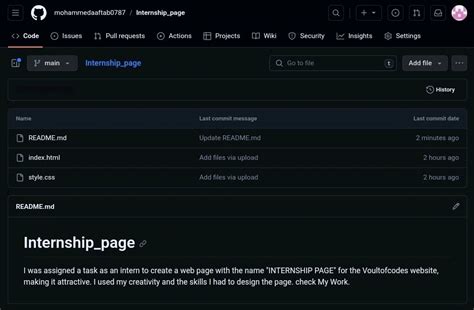 Mohammed Aftab On Linkedin I Was Assigned A Task As An Intern To