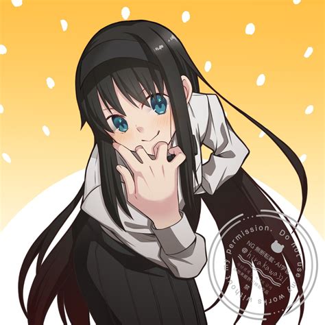 The Big Imageboard Tbib 1girl Bent Over Black Hair Black Skirt Blue