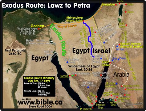 The Exodus Route 22 Stops Mt Sinai To 38 Years At Kadesh Barnea