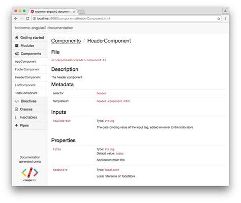 Compodoc — Documentation Tool For Angular Applications By Vincent Ogloblinsky Vincent